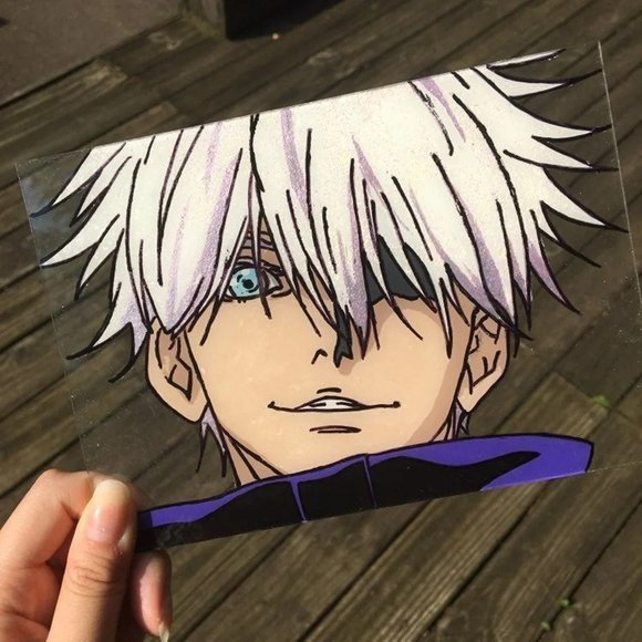 Art | Jjk Gojo Glitter Glass Painting | Poshmark